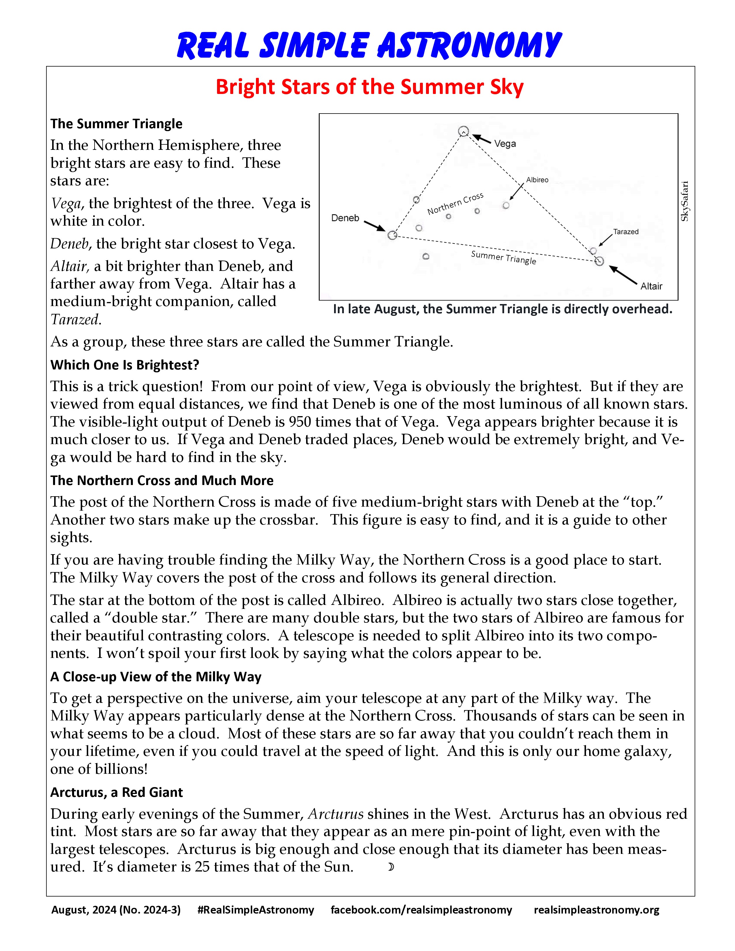 Bright and Beautiful Summer Stars – Real Simple Astronomy