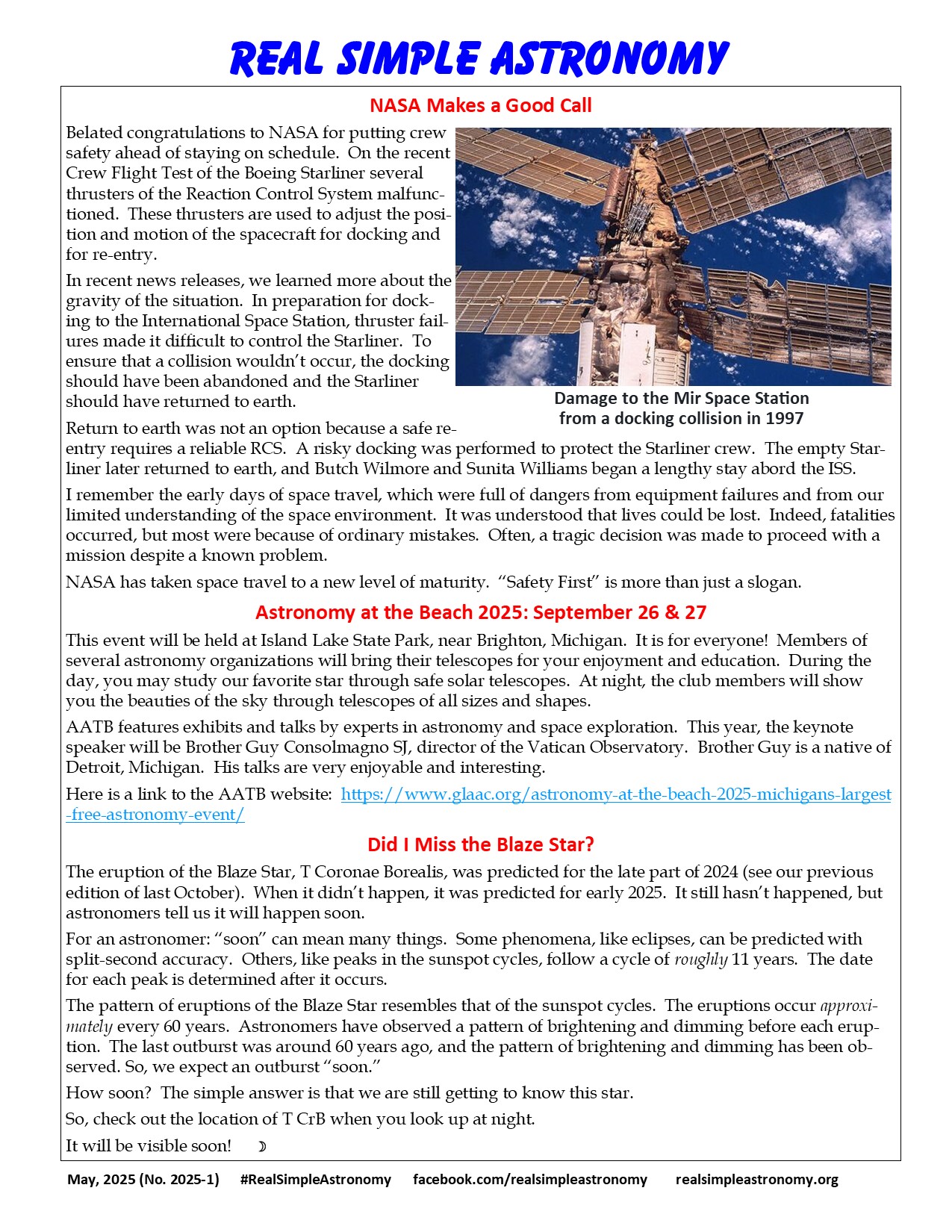 Good Move, NASA! – Real Simple Astronomy